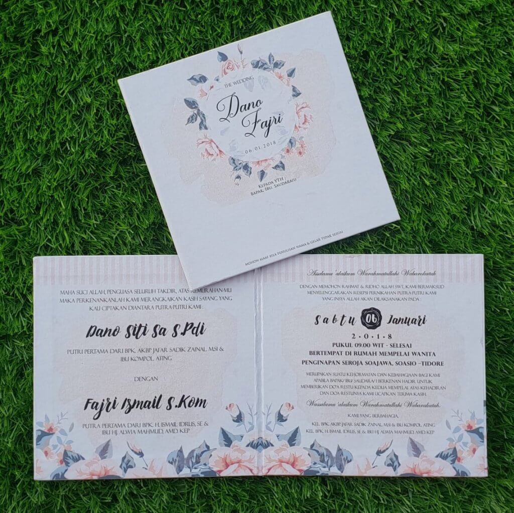 Undangan Soft Cover 1 Warna Premium - Percetakan Undangan Pernikahan ...